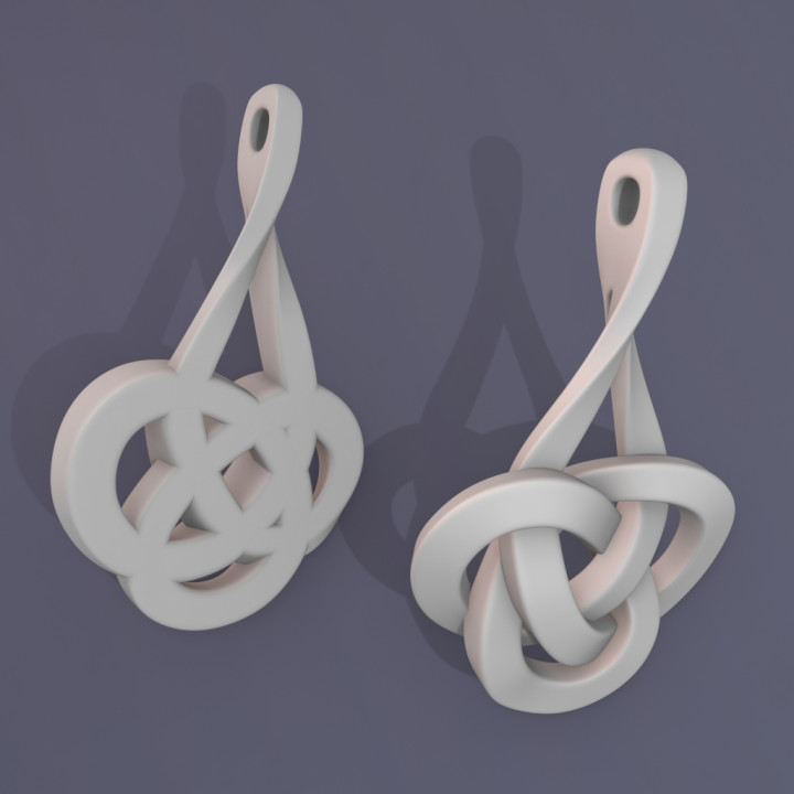 3D Printable Celtic Knot Pendant by Ignacio Sastre
