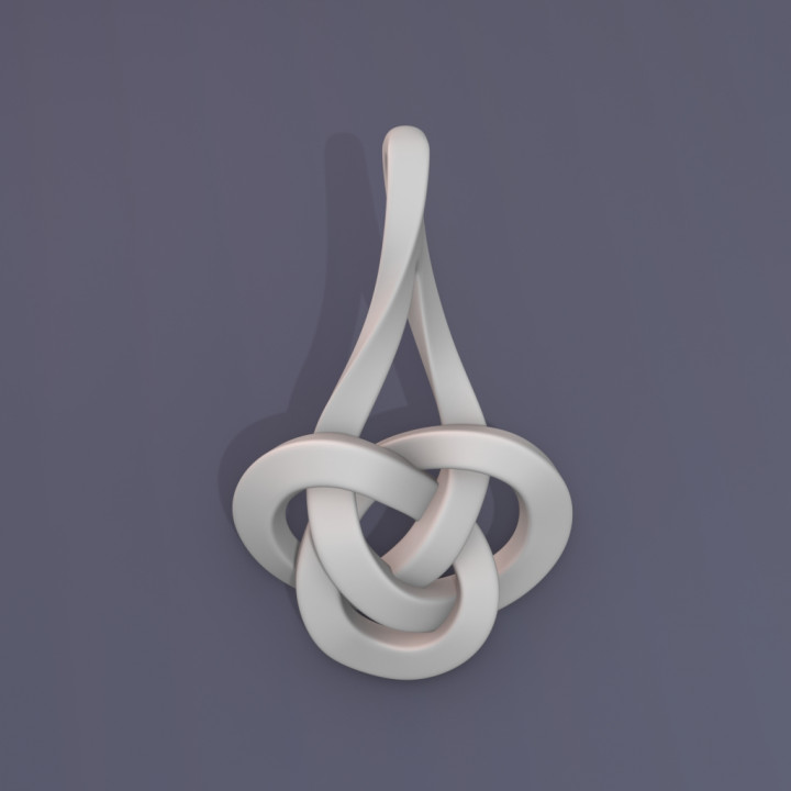 3D Printable Celtic Knot Pendant by Ignacio Sastre