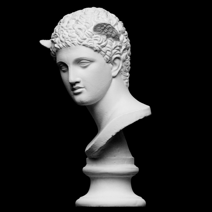 3D Printable Head of a little Faun by Crawford Art Gallery