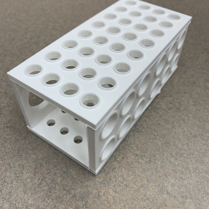 3D Printable 4-Way Interlocking Tube Rack by Jeremy Wales