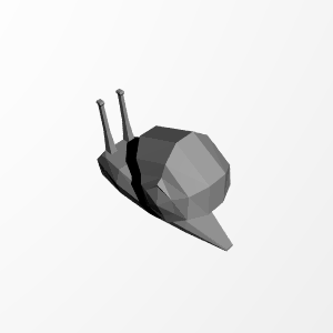 3D Printable Low Poly Snail by PuddleProductions