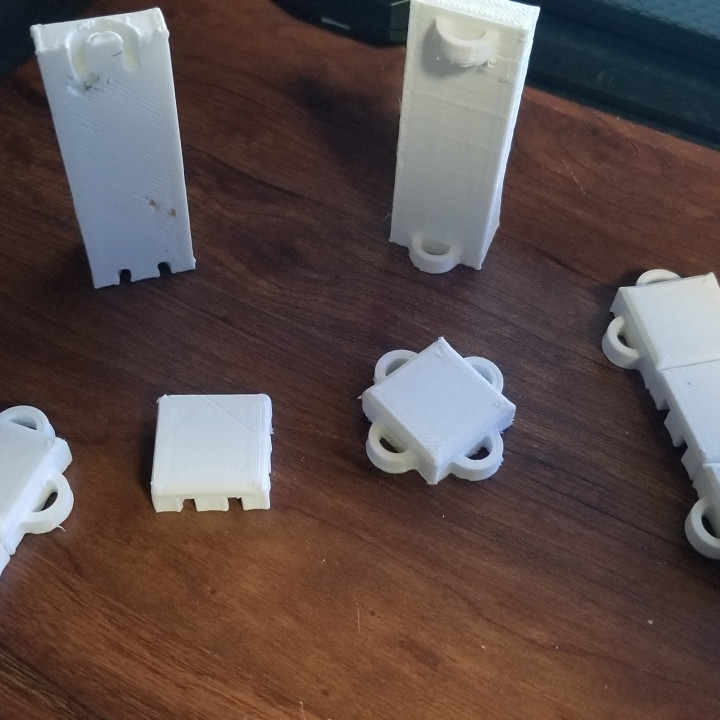 3D Printable D&D Snap Grid Floor and Wall Tiles by cameron