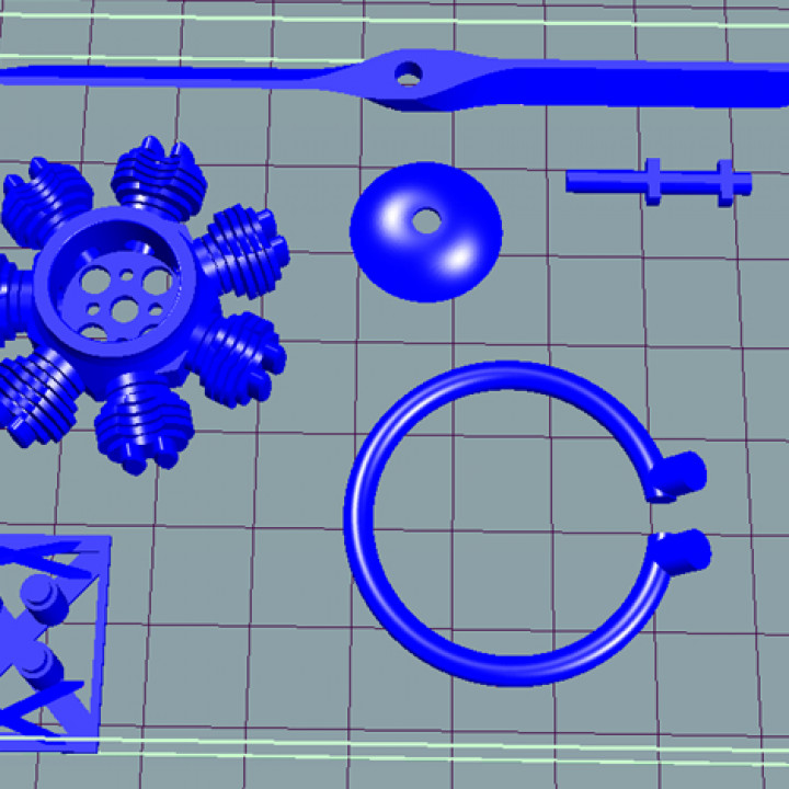 3D Printable (Engine) ww1 fighter aircraft collection / Fascicle 1 of ...