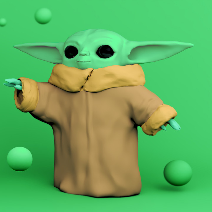 3D Printable Baby Yoda by SelfCAD