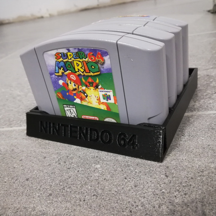 3D Printable Nintendo 64 cartridges support by Jeremy Delisle