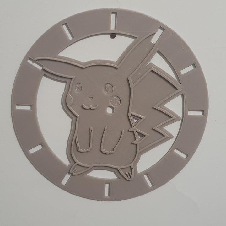 3D Printable Pokemon Pikachu Clock by Jeff