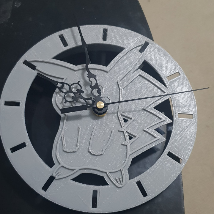 3D Printable Pokemon Pikachu Clock by Jeff
