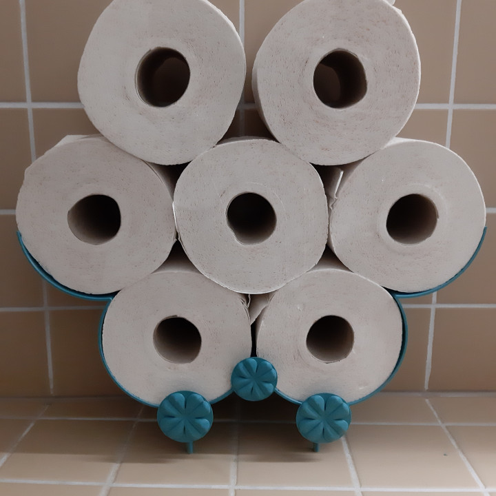 3D Printable toilet paper holder (7 parts) by Jérémy Toutain