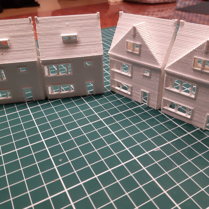 3D Printable background house n-scale by Jan Tol