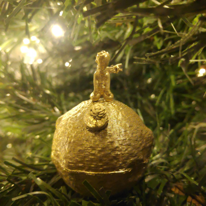 3D Printable The Little Prince - Star and Rose Christmas Tree Bauble by ...