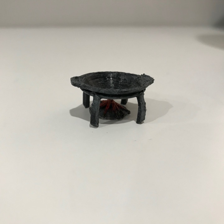 3D Printable Cooking Pot and Fire by Ryan Fuller