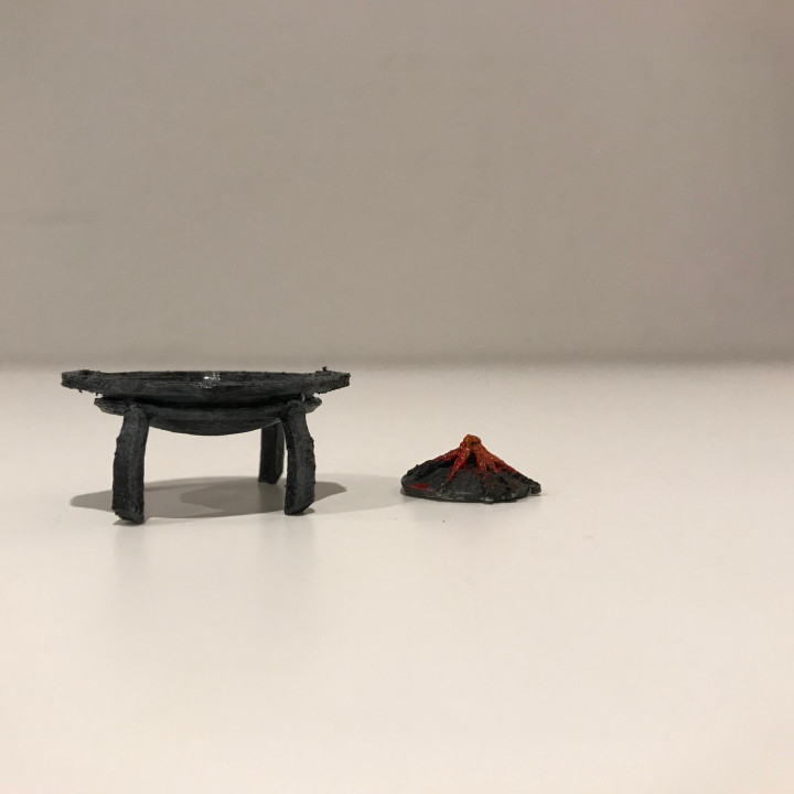 3D Printable Cooking Pot and Fire by Ryan Fuller