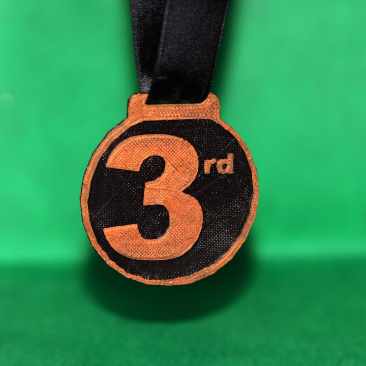 3D Printable 3rd place medal by B Murphy