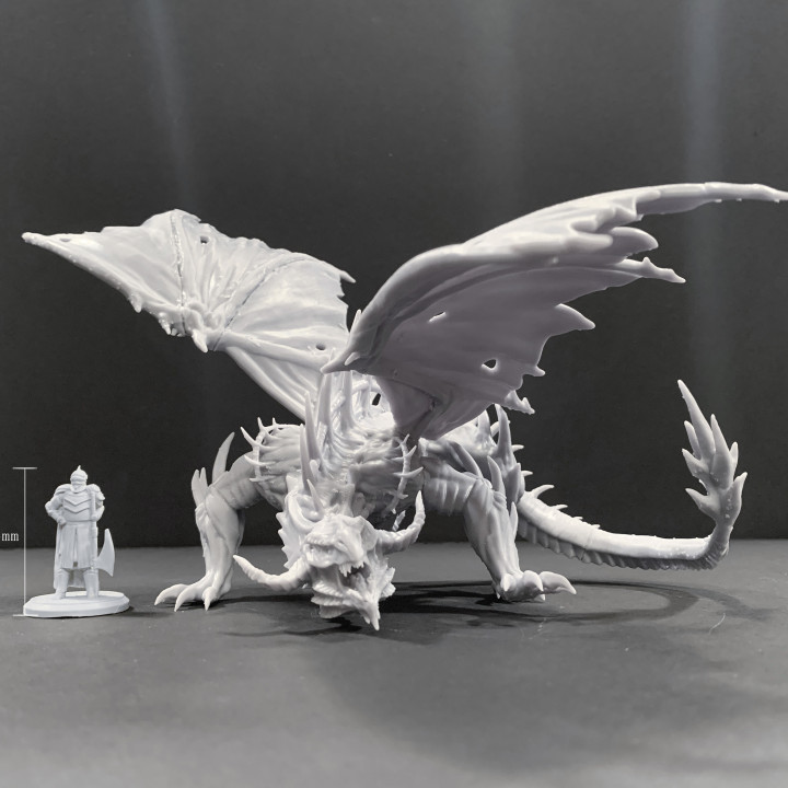 3D Printable Black Dragon pose#1 by Mini Monster Mayhem