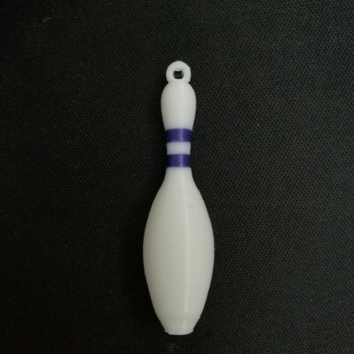 3D Printable Bowling pin keychain by Aleksandar Krnjaić