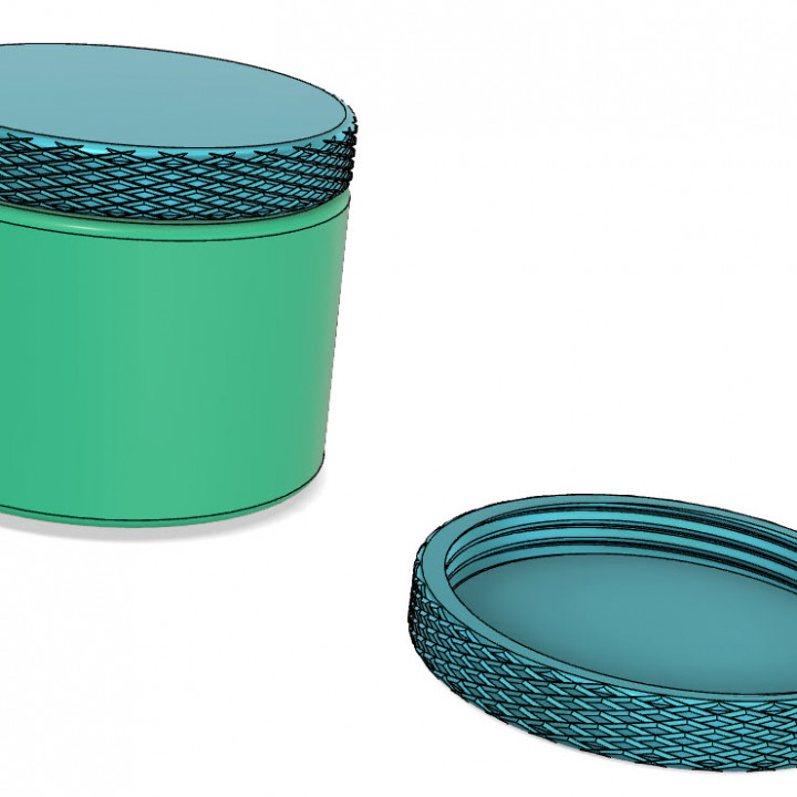 3D Printable Round Container (optimized) by Tuan Le
