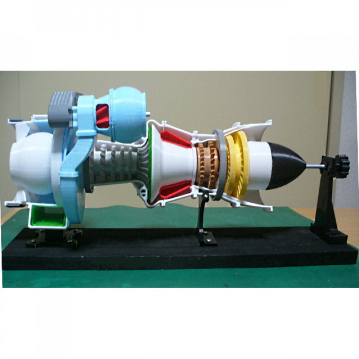 3D Printable Turboshaft Engine, Free Turbine Type with Inlet Particle ...