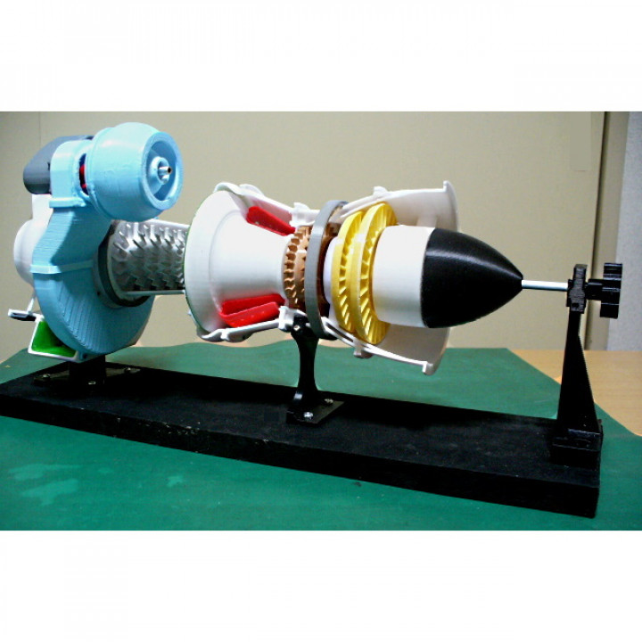 3D Printable Turboshaft Engine, Free Turbine Type with Inlet Particle ...