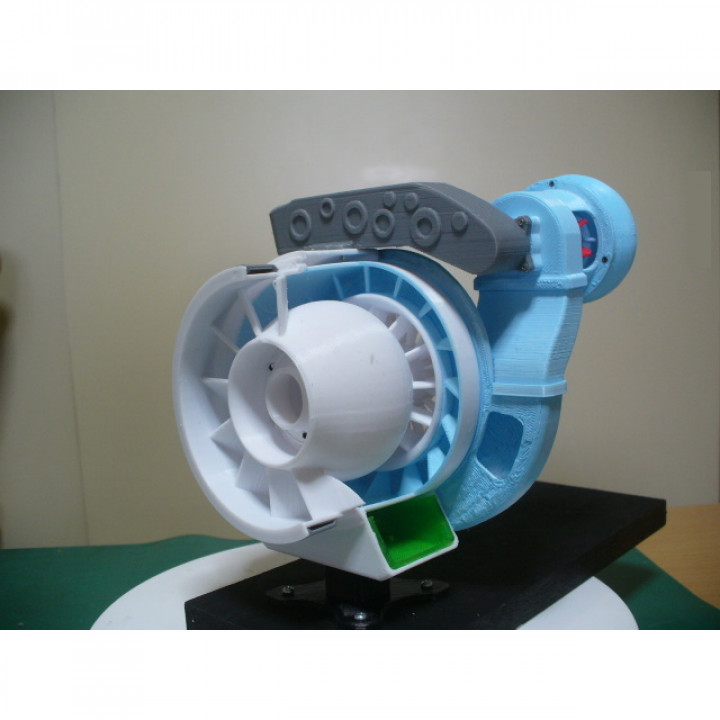 3D Printable Turboshaft Engine, Free Turbine Type with Inlet Particle ...