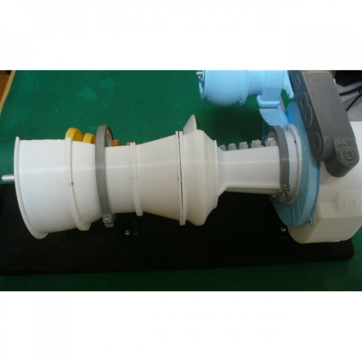 3D Printable Turboshaft Engine, Free Turbine Type with Inlet Particle ...