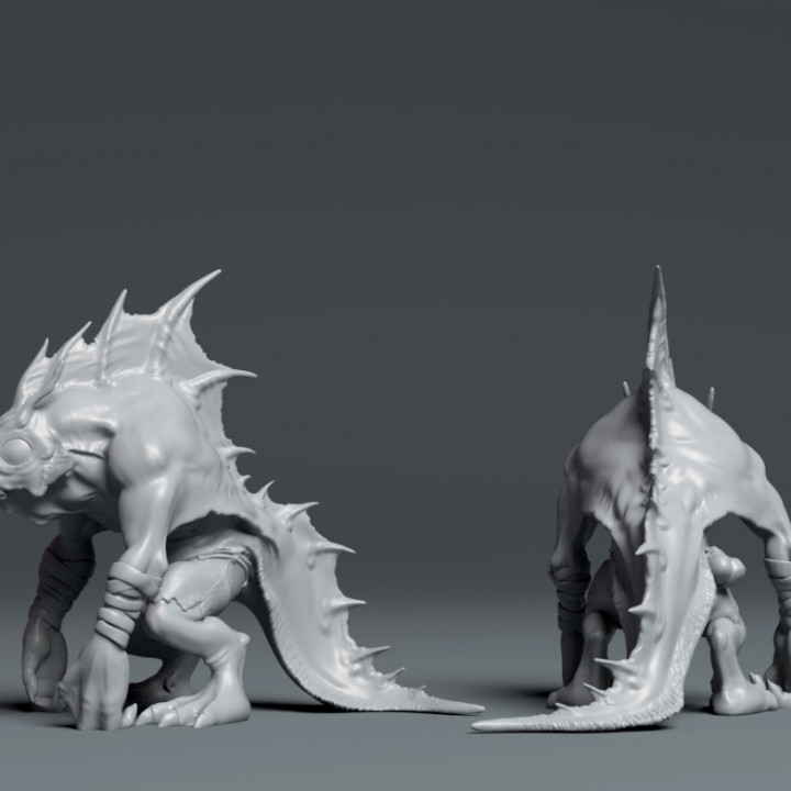 3D Printable Fishmen - DnD Characters - 3 Poses by DCA Tabletop