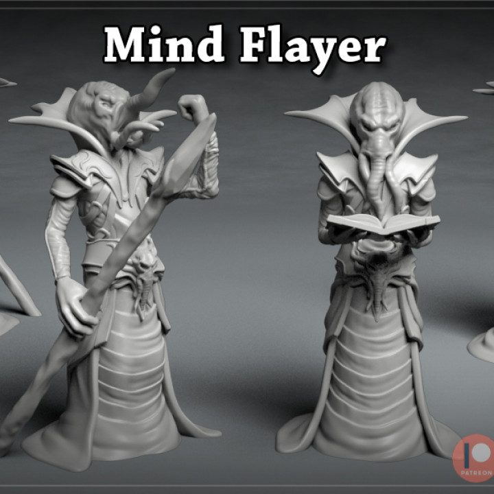 3D Printable Mind Flayer - 3D printable character - 2 Poses by DCA Tabletop