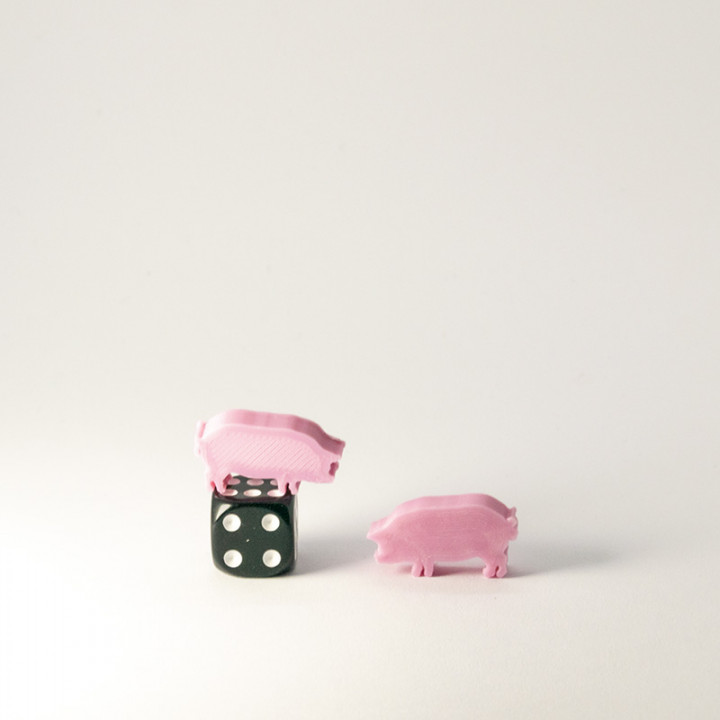 3D Printable Pig meeple game token for Board games by BoardGameSet