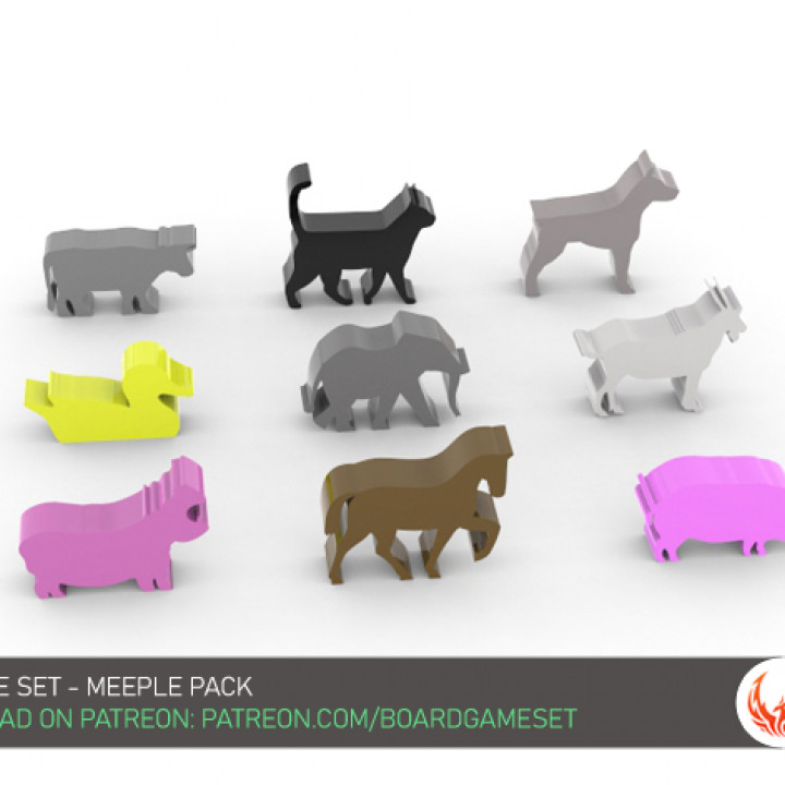 3D Printable Pig meeple game token for Board games by BoardGameSet