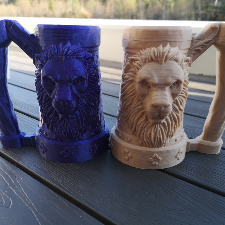 3D Print of Mythic Mugs - Lion's Brew - Can Holder / Storage Container ...