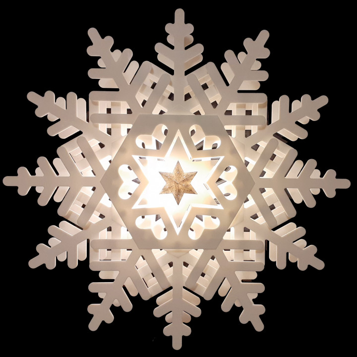 3D Printable Big shining snowflake by Jan Kafka
