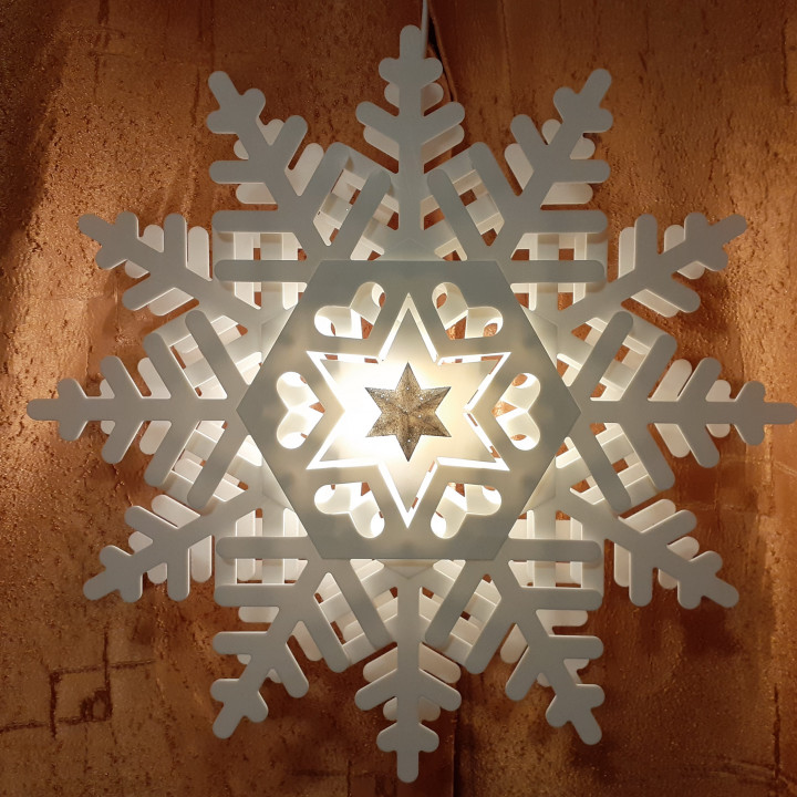 3D Printable Big shining snowflake by Jan Kafka