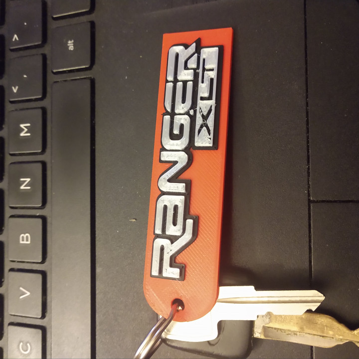 3D Printable Ford Ranger XLT key tag by Brad