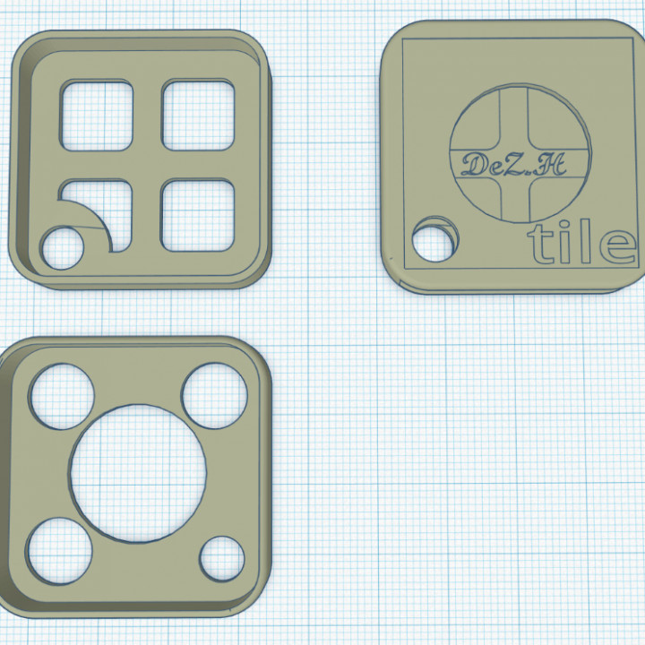 3D Printable Holders for "tile" tracker by Dez Hoyle