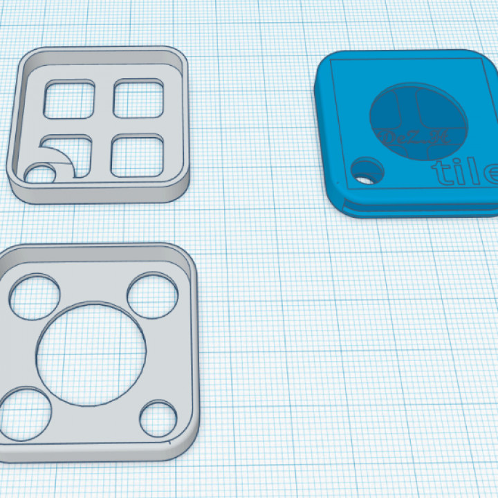 3D Printable Holders for "tile" tracker by Dez Hoyle