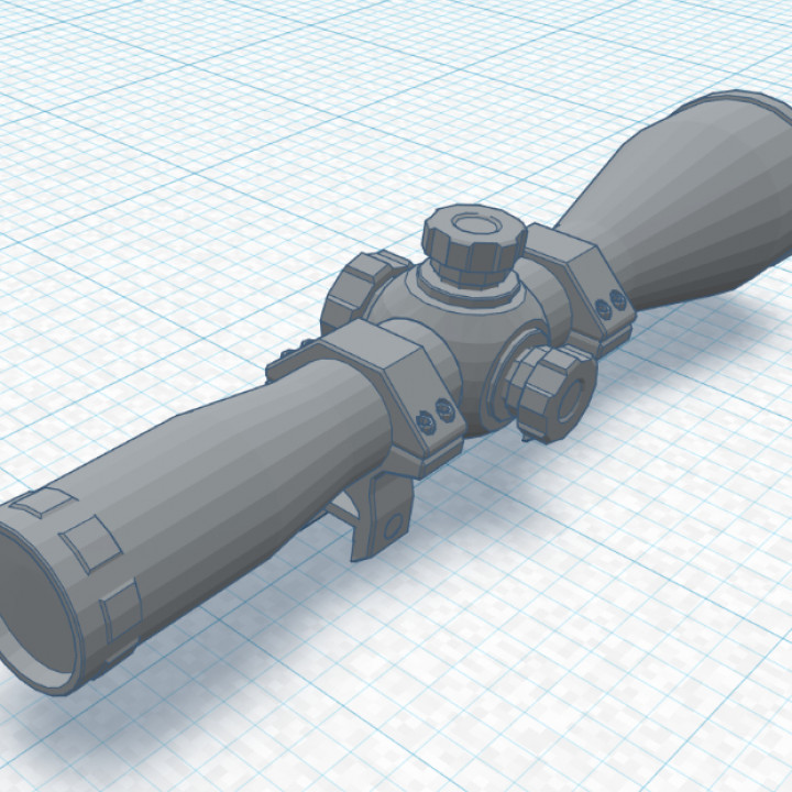 3D Printable Rifle scope by Dez Hoyle
