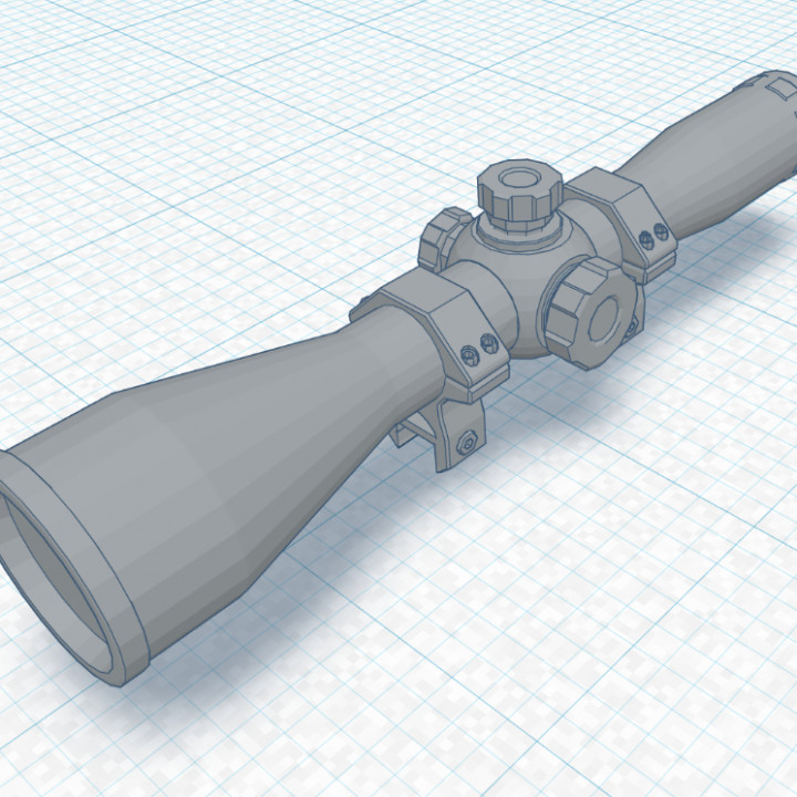 3D Printable Rifle scope by Dez Hoyle