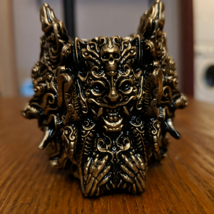 3D Printable Oni pen holder design 1 by Zane Rogers