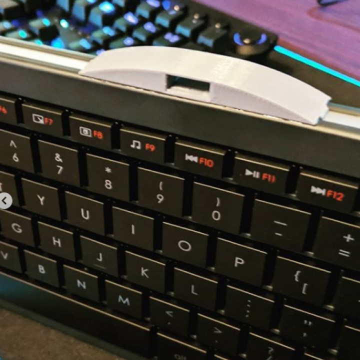 3D Printable Logitech K830 USB Dongle Holder by Nate Little