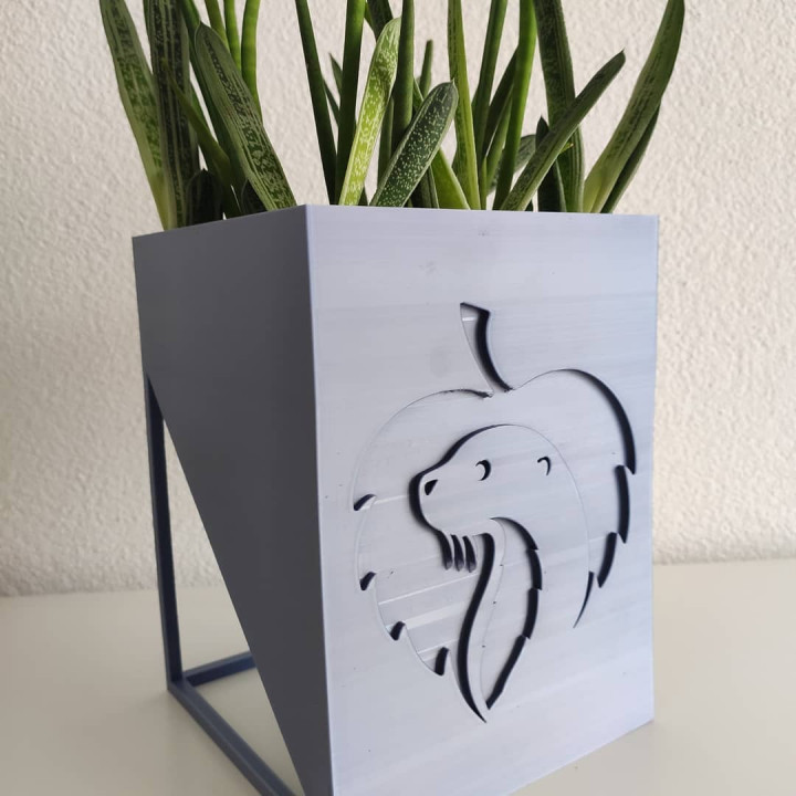 3D Printable remix of Square Pot - Flower Pot by Célin Chassot