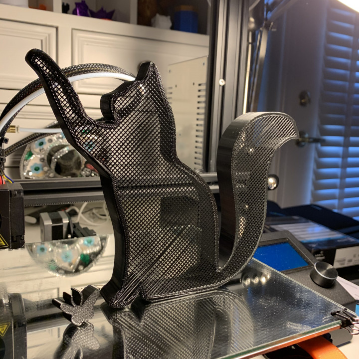 3D Printable Cat Earring Stand by Sabrina Russell