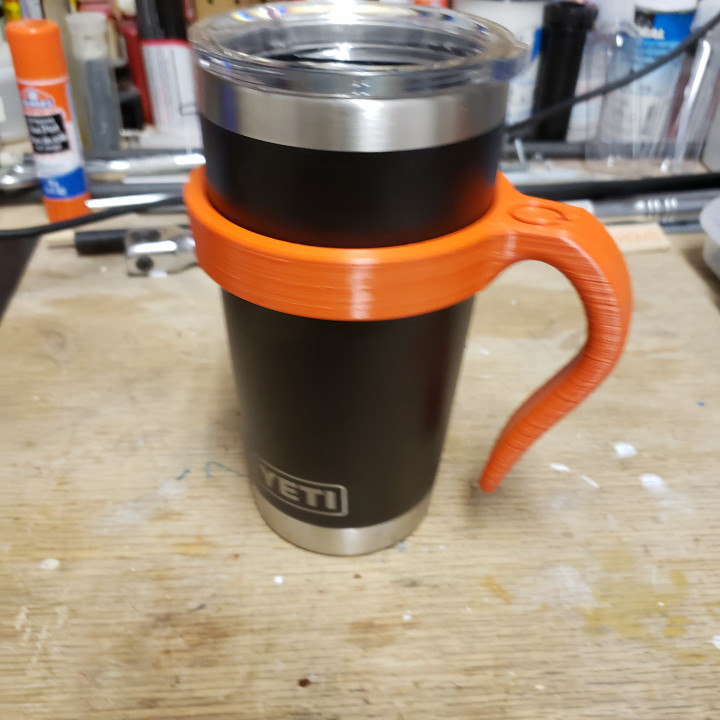 3D Printable YETI 20oz Rambler Handle by Bharat Mistry