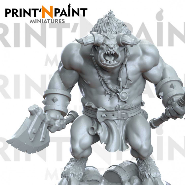 3D Printable Warrior Minotaur Hero by Leonardo Escovar