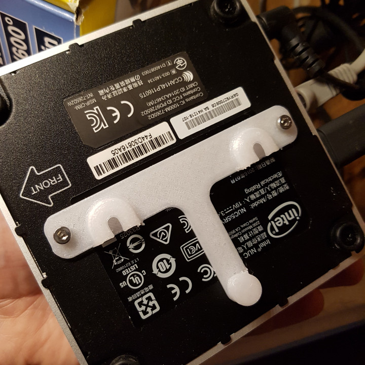 3D Printable Simple NUC Wall Mount by Marius