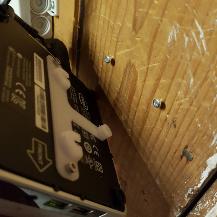 3D Printable Simple NUC Wall Mount by Marius