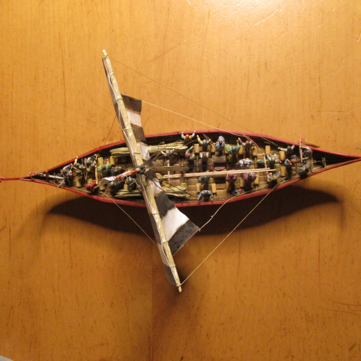 3D Printable Medium Viking Warship (Skejd), 32 Oars, ca. 850 AD by Alf ...