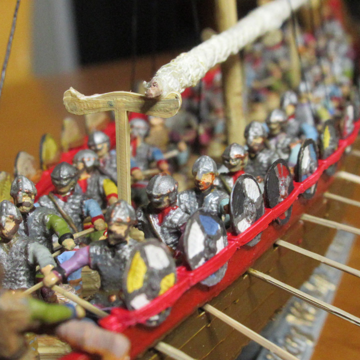 3D Printable More Seated Viking Oarsmen with a Coxwain by Alf Scherer
