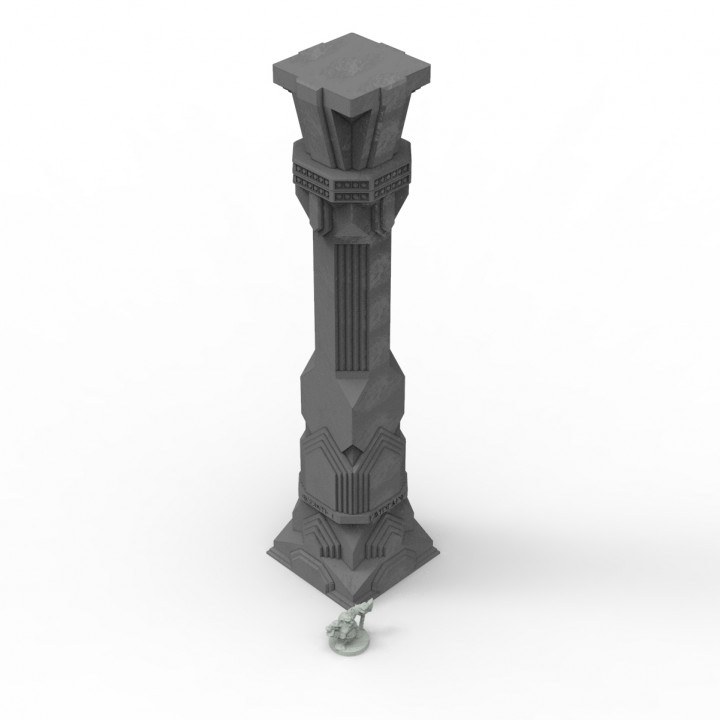 3D Printable 3D printable pillar and assorted bases for dwarf mine 3D ...