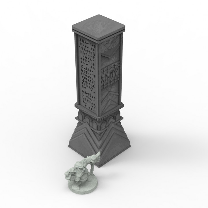 3D Printable 3D printable pillar and assorted bases for dwarf mine 3D ...