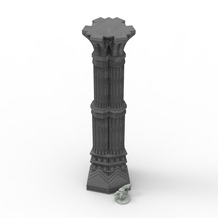 3D Printable 3D printable pillar and assorted bases for dwarf mine 3D ...
