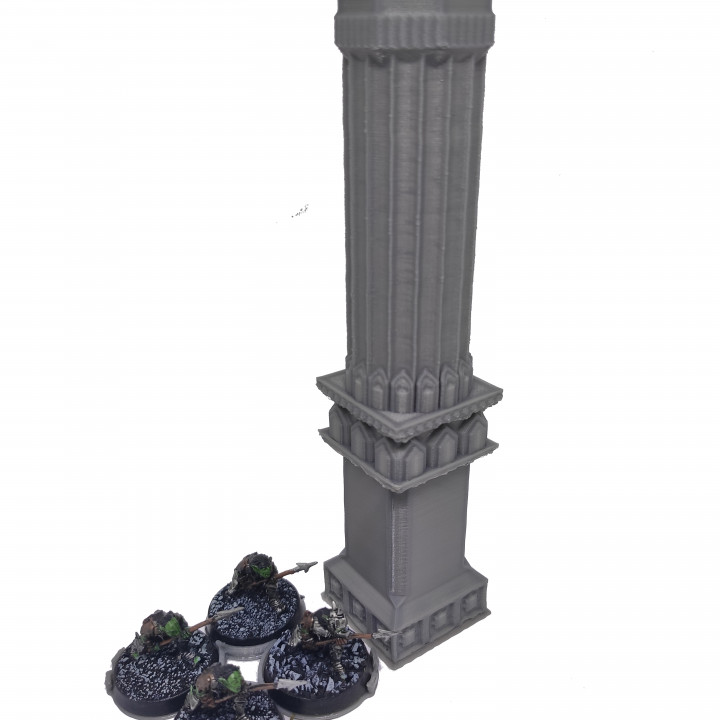 3D Printable 3D printable pillar and assorted bases for dwarf mine 3D ...